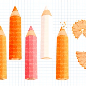 Colored Pencils Clipart Set Back to School Supplies Bundle Rainbow ...