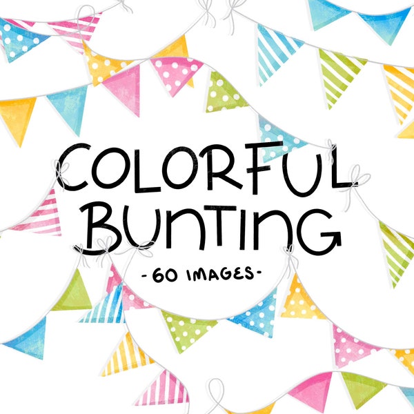 Bunting Clip Art Set - Etsy