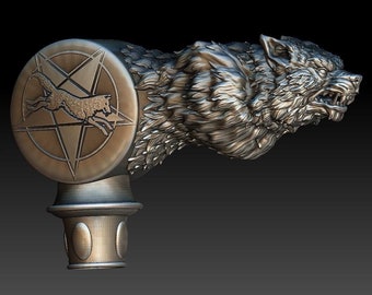 wolf head cane wolfman