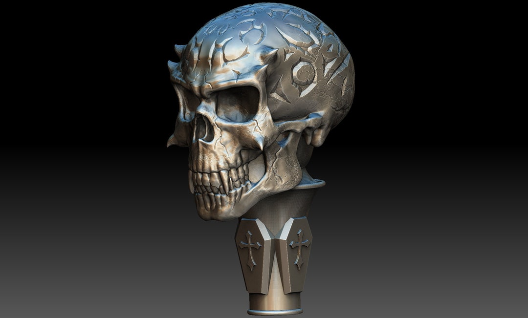 Master Vampire Skull Cane Topper - Etsy