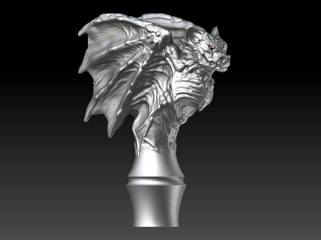 Demon Bat Cane Topper - Etsy