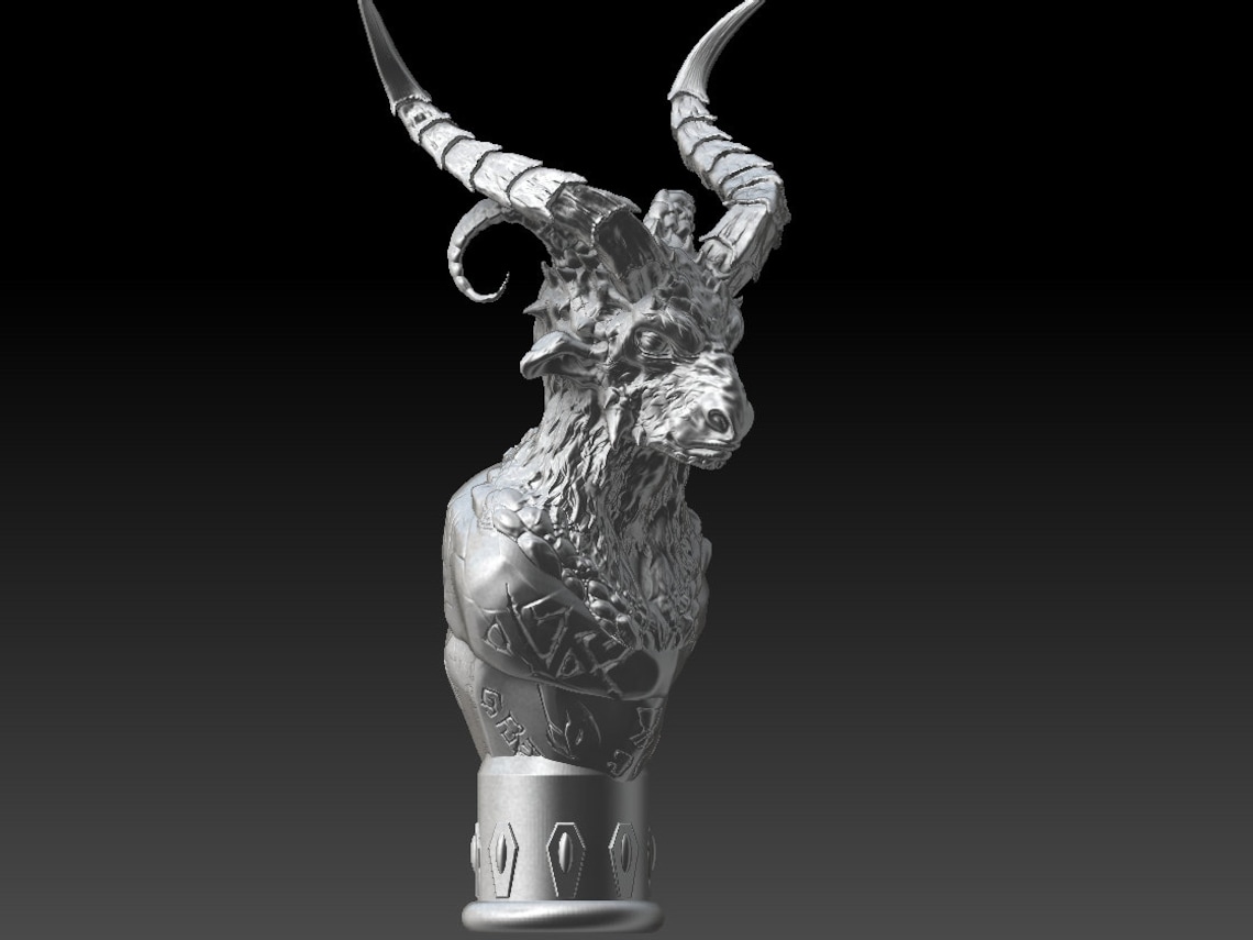 Baphomet Cane Topper - Etsy