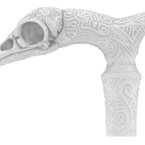 Raven Skull Gothic/tribal/candy Skull Cane Topper STL DOWNLOAD - Etsy