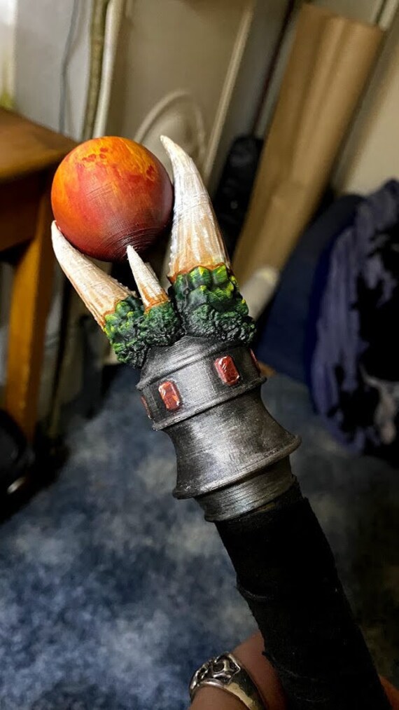 Wizards Staff/ Dragon Claw Cane Topper STL - Etsy