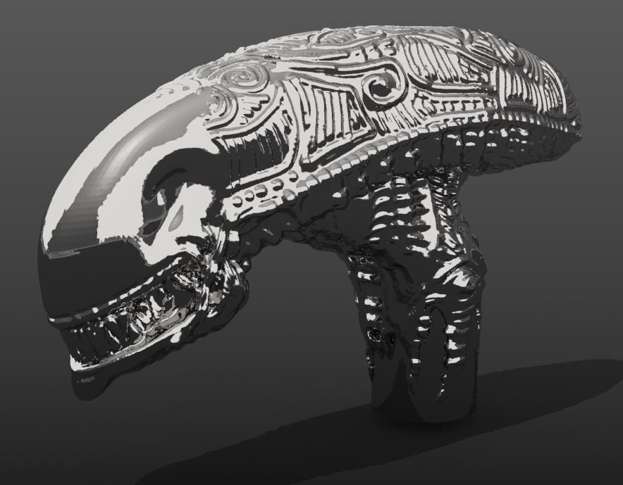 Xenomorph Walking Cane Topper STL DOWNLOAD - Etsy