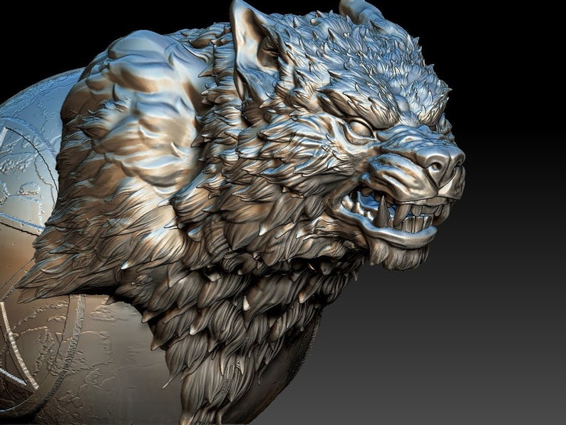 The Mark of the Werewolf ~ Wolfman Cane Topper Redux - Etsy