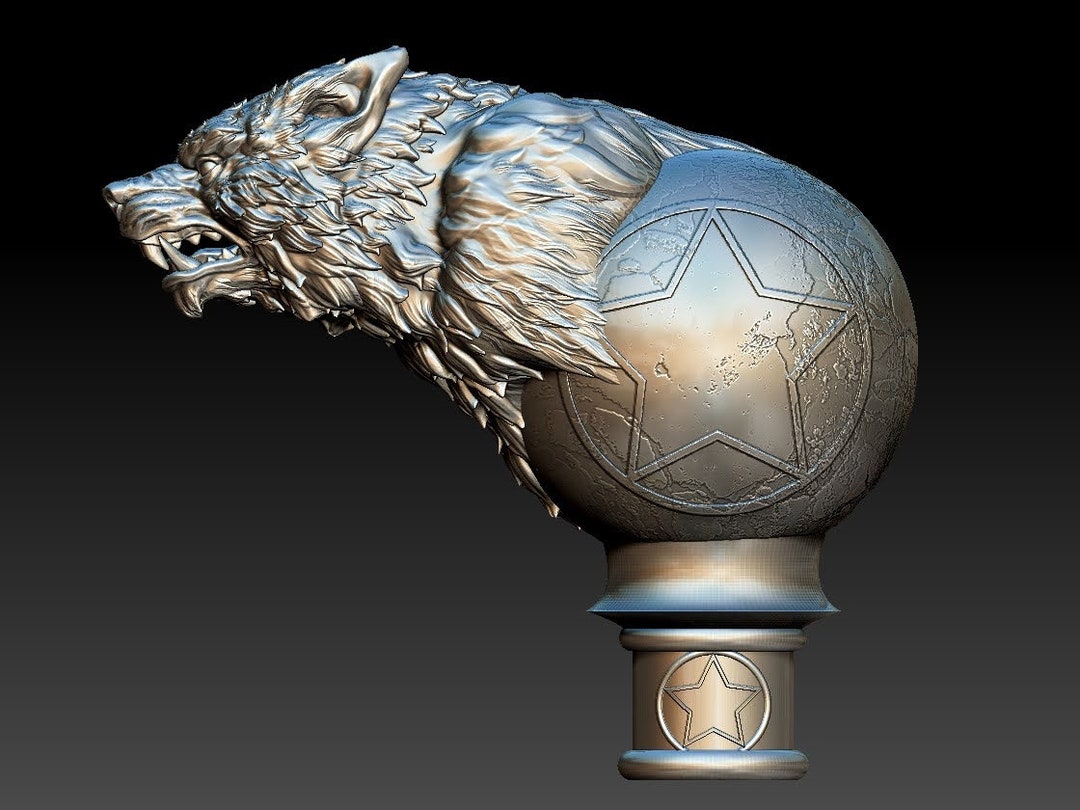 The Mark of the Werewolf ~ Wolfman Cane Topper Redux - Etsy