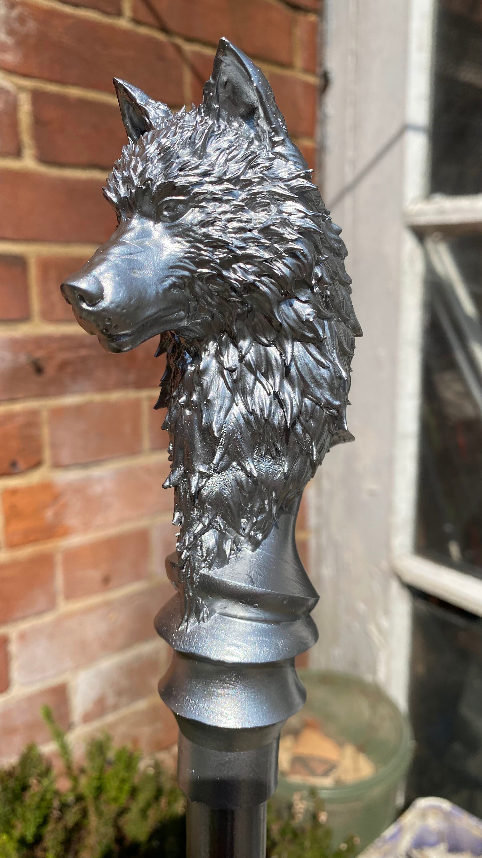 Wolfshead Cane Topper - Etsy