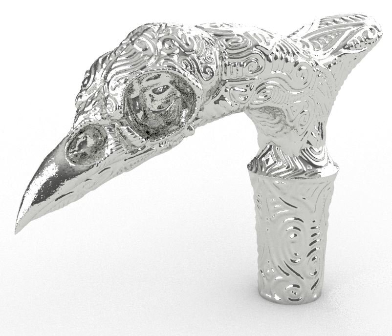 Raven Skull Gothic/tribal/candy Skull Cane Topper STL DOWNLOAD - Etsy