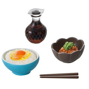 Dollhouse Miniatures Re-ment 2024 Good Morning Breakfast Raw Egg Salmon ...