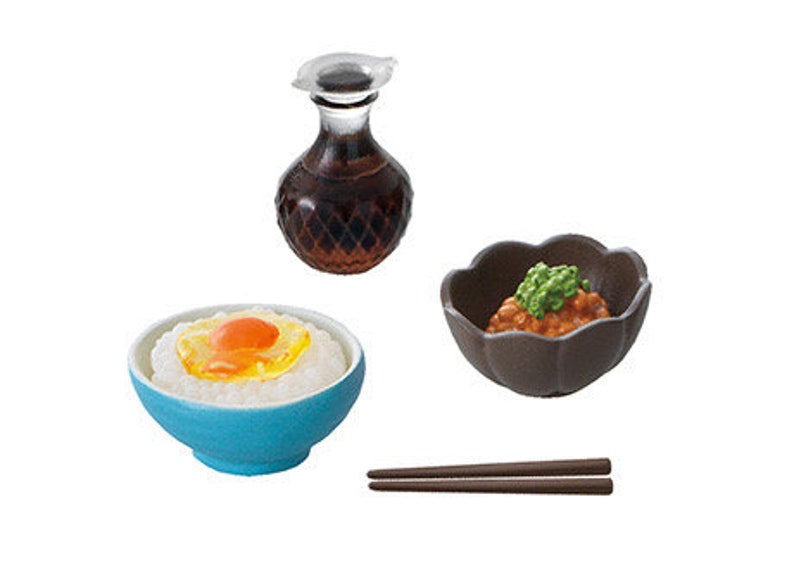 Dollhouse Miniatures Re-ment 2024 Good Morning Breakfast Raw Egg Salmon ...