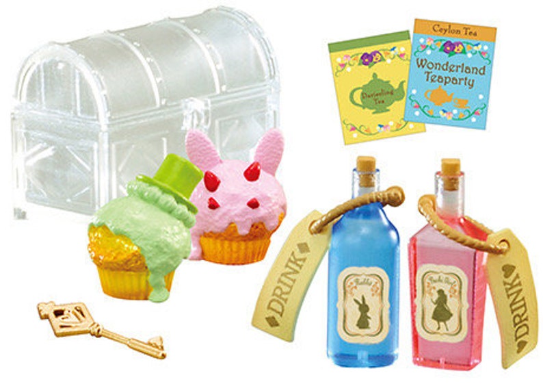 Dollhouse Miniatures Re-ment Wonderland Tea Party 2022 Tea Set Rabbit ...