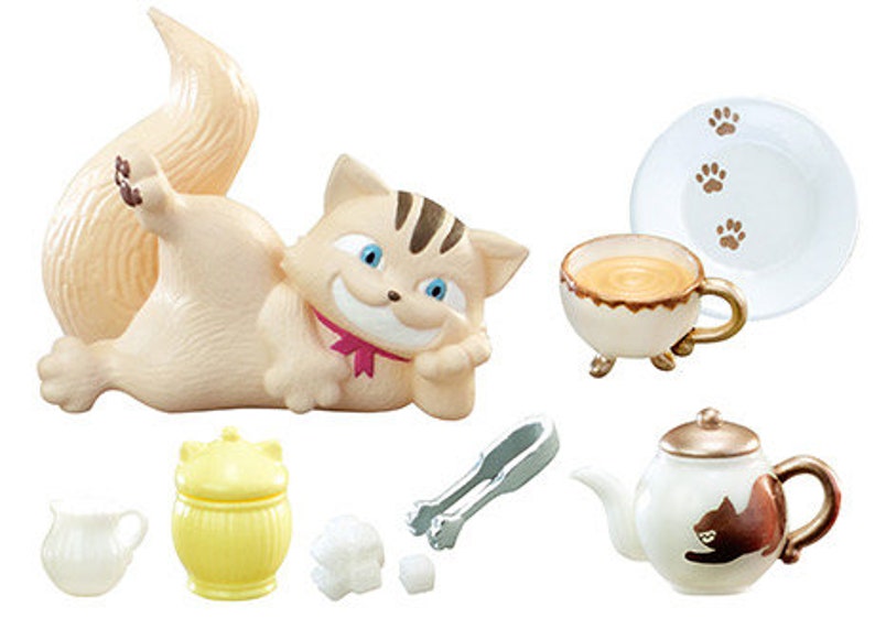 Dollhouse Miniatures Re-ment Wonderland Tea Party 2022 Tea Set Rabbit ...