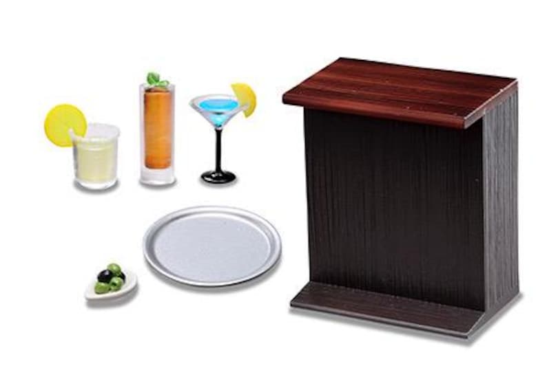 Dollhouse Miniatures Re-ment 2021 Bar Tiny(beer, Bar Table High Chair ...