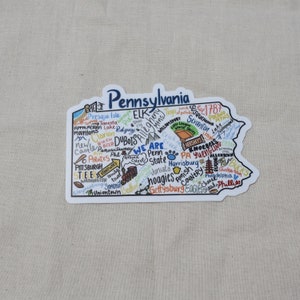 Pennsylvania State Sticker - Etsy