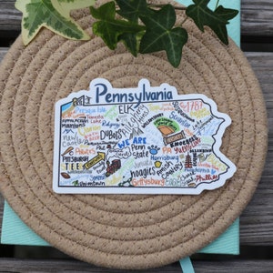 Pennsylvania State Sticker - Etsy