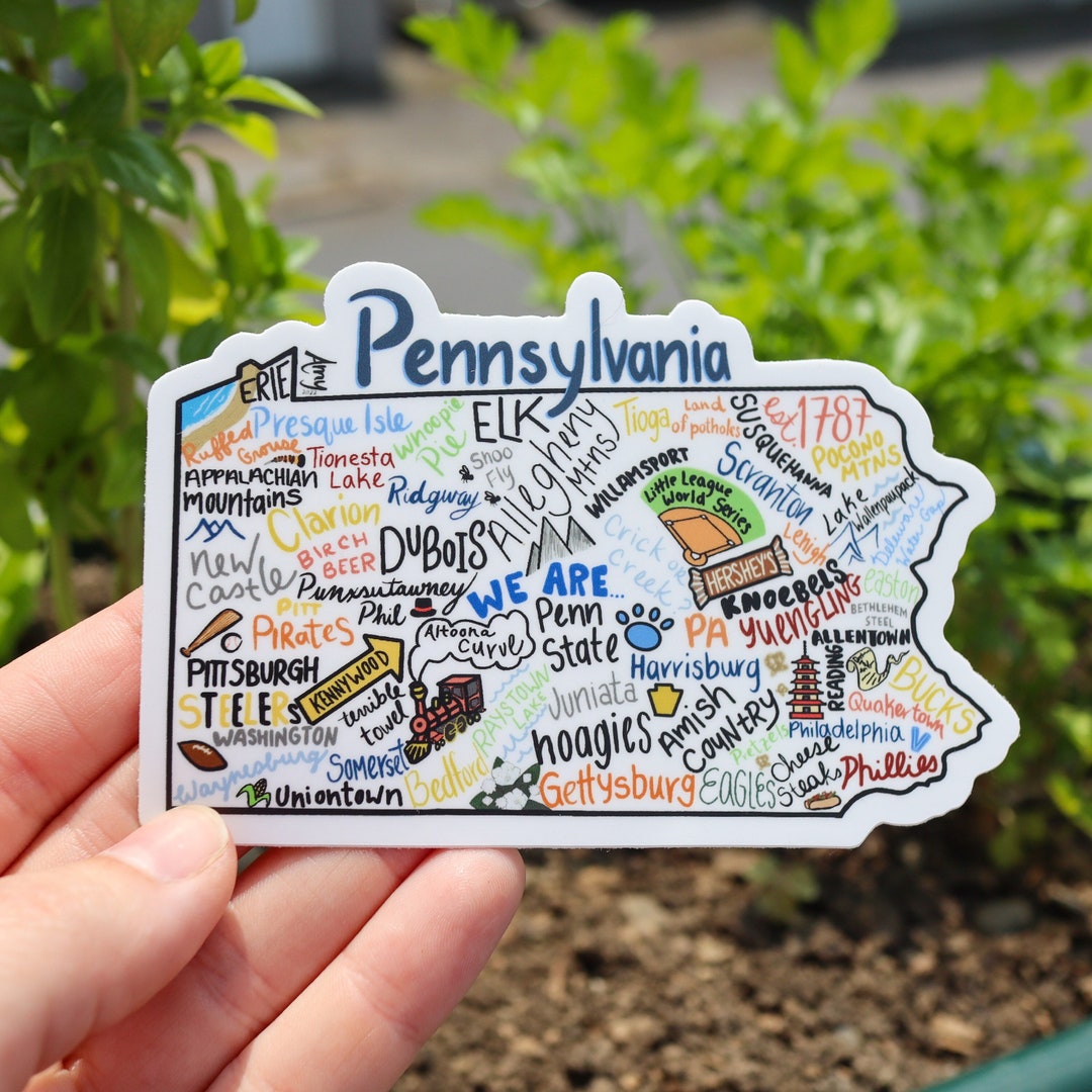 Pennsylvania State Sticker - Etsy