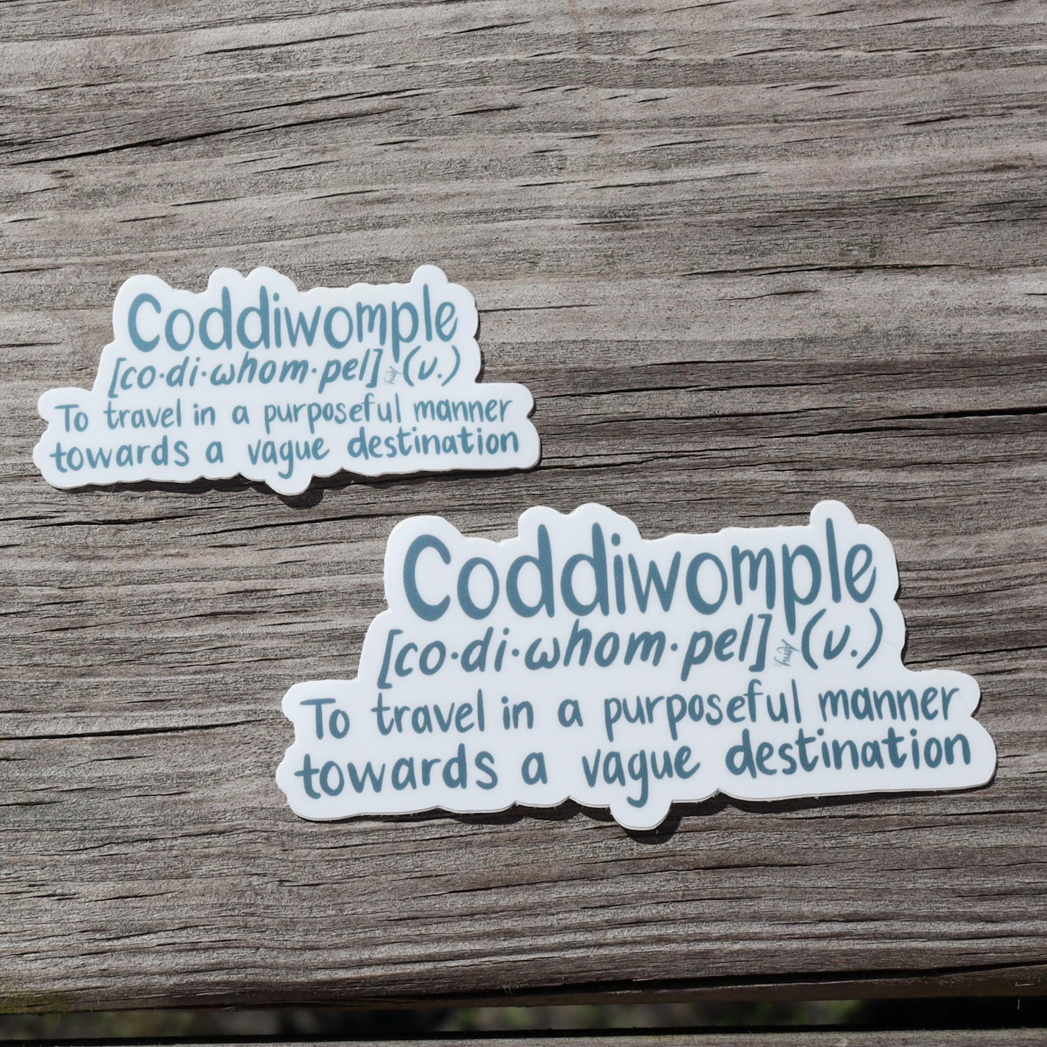 Coddiwomple Sticker - Waterproof Vinyl, Adventurous Spirit - Etsy