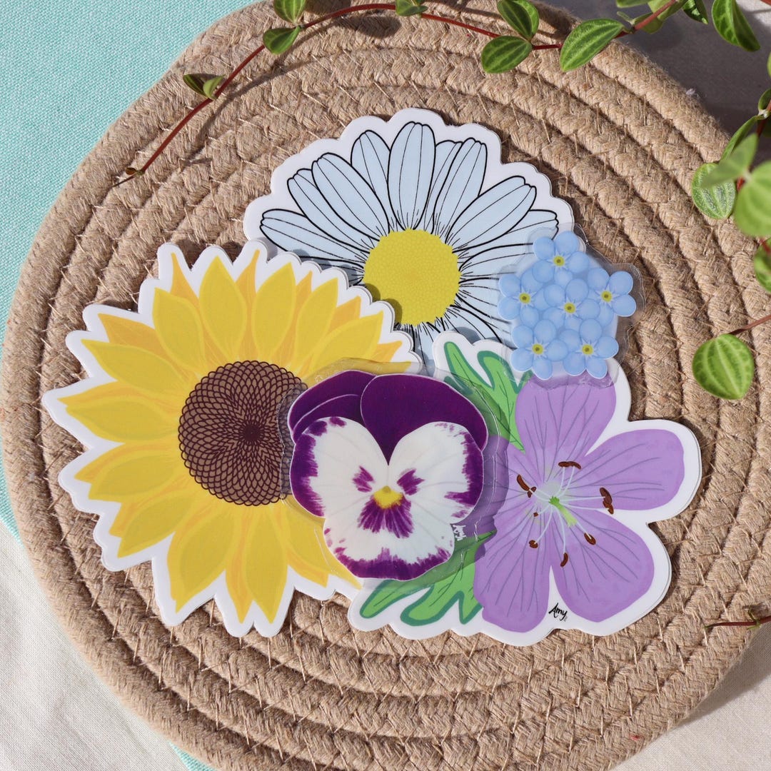 Flower Power Sticker Pack - Etsy