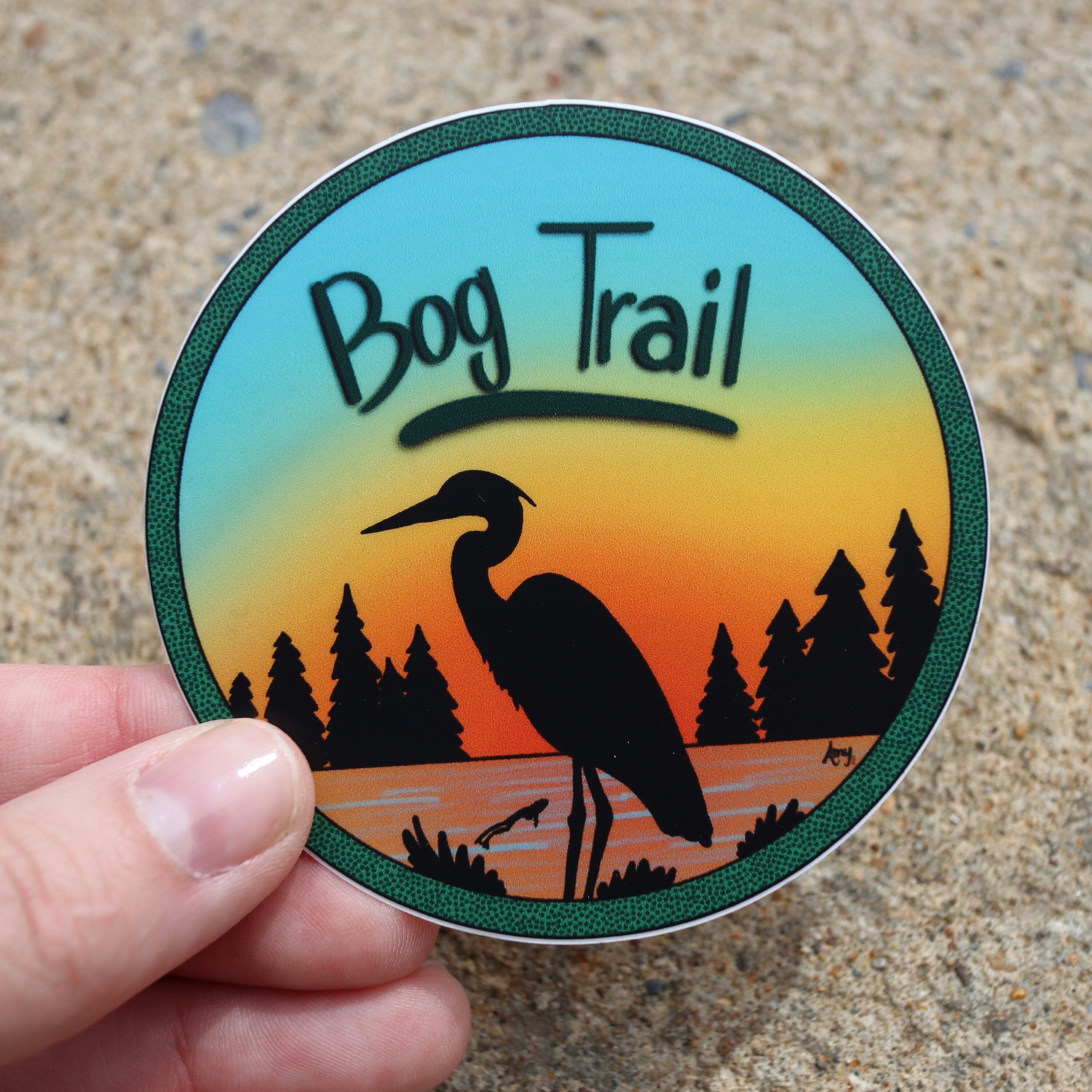 Bog Trail, Black Moshannon State Park Circle Sticker — Sisters’ Sunflowers