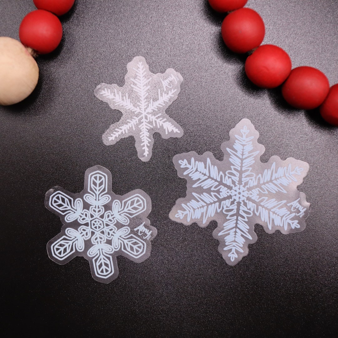 Snowflake Pack of 3 Sticker Pack - Etsy