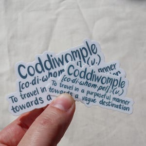 Coddiwomple Sticker - Waterproof Vinyl, Adventurous Spirit - Etsy