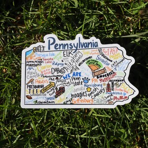 Pennsylvania State Sticker - Etsy