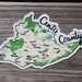 Centre County Map Sticker - Etsy