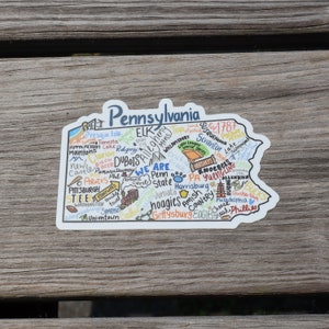 Pennsylvania State Sticker - Etsy