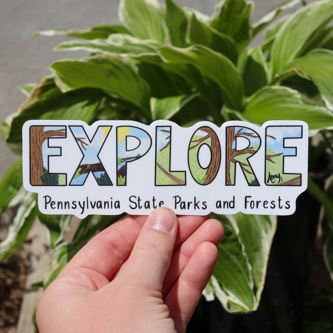 Explore Pennsylvania State Parks and Forests Sticker - Etsy