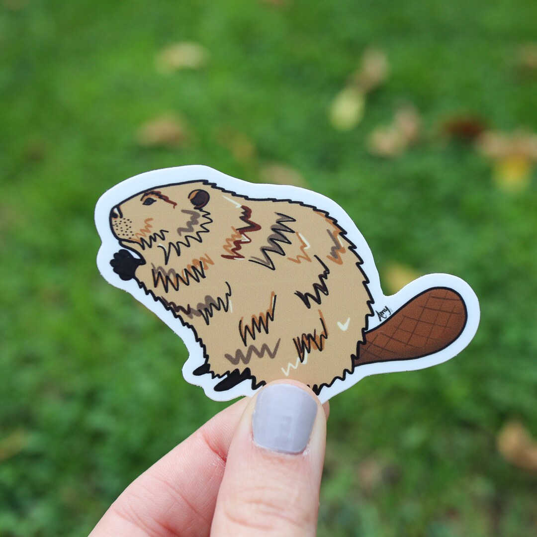 Brown Beaver Sticker - Etsy