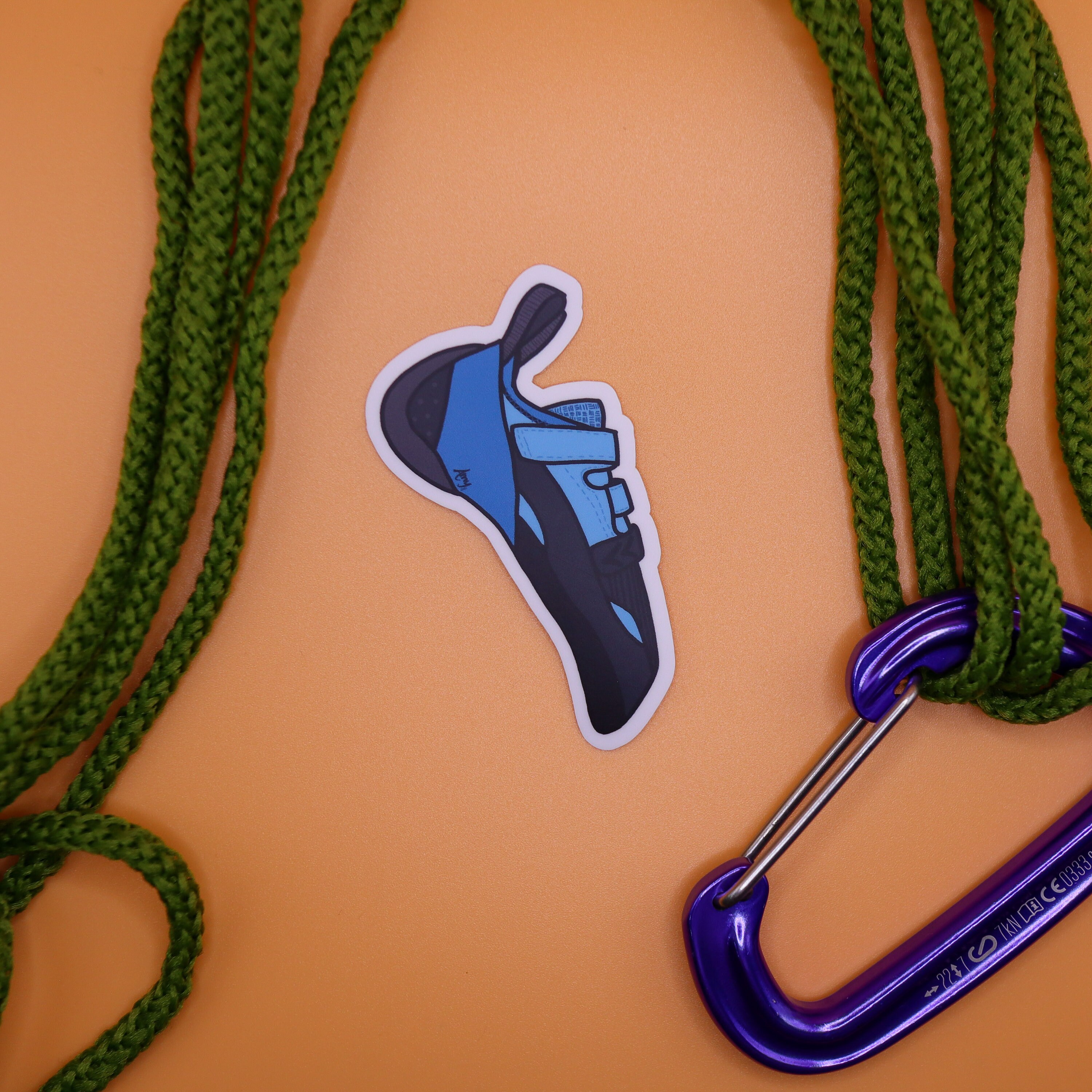 Blue Climbing Shoe Sticker - Etsy