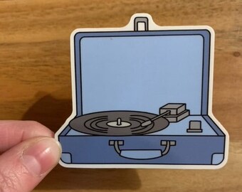 Record Player Sticker. Floral Sticker Waterproof Vinyl Sticker, Flower ...