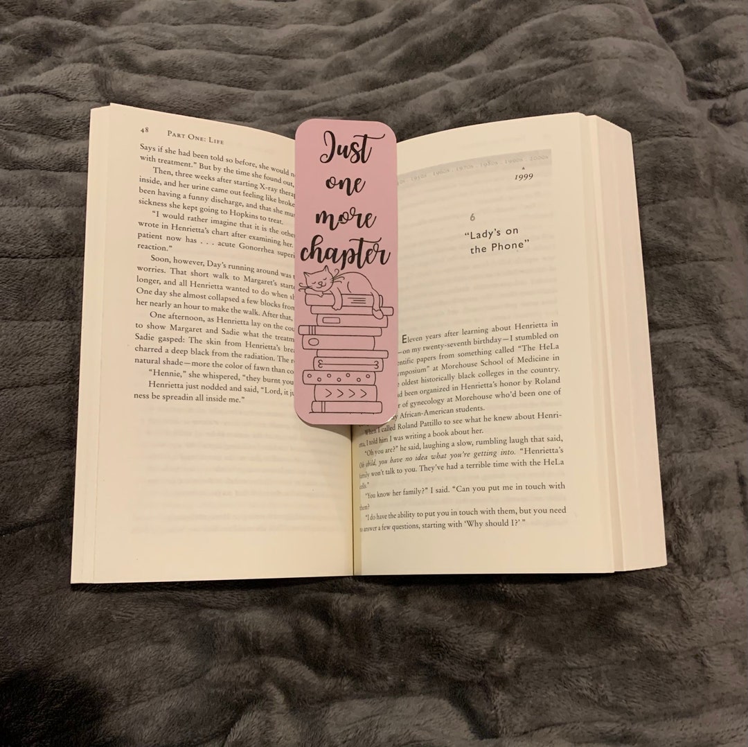Just One More Chapter Bookmark - Etsy