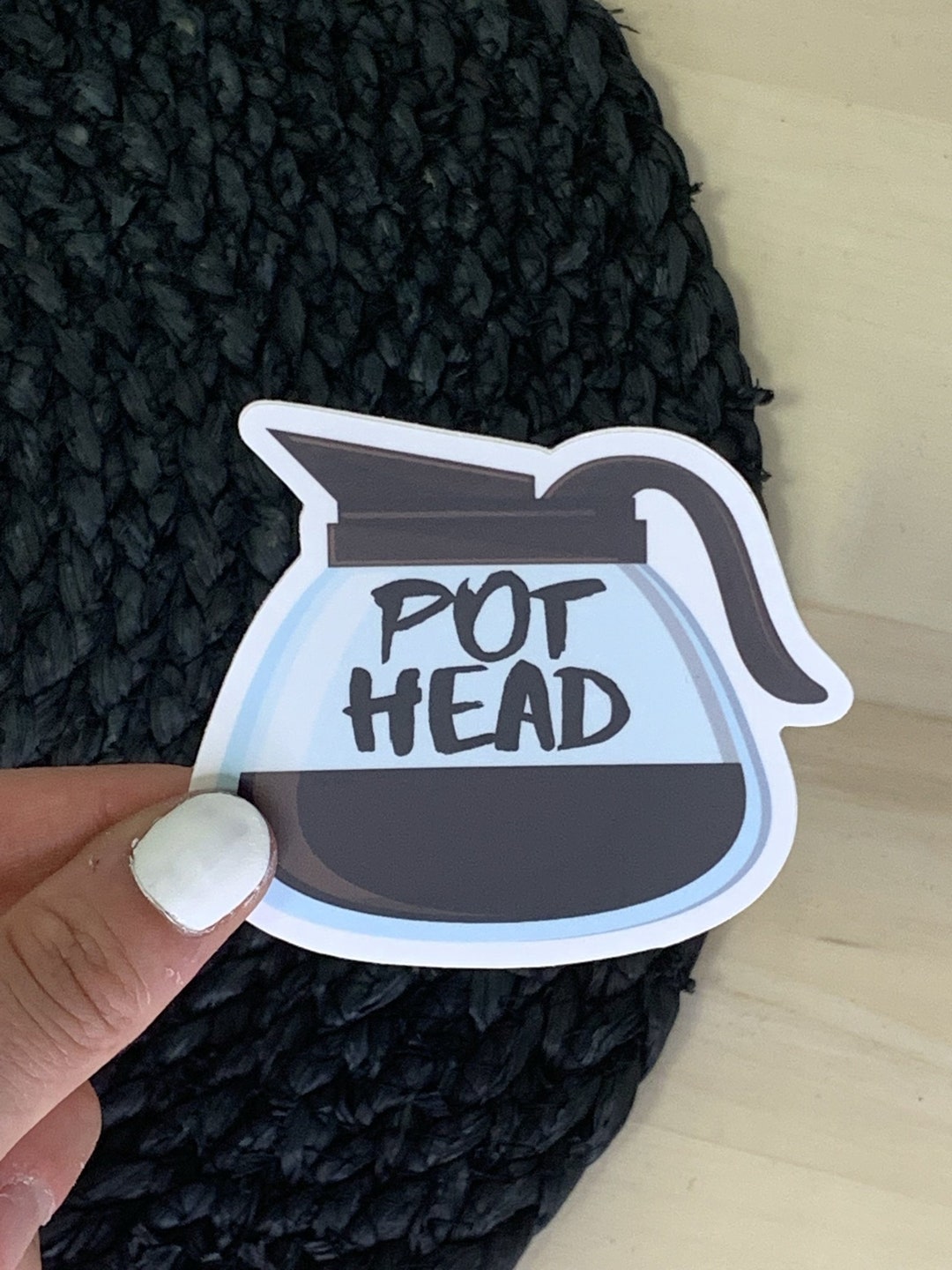 Pot Head Sticker - Etsy