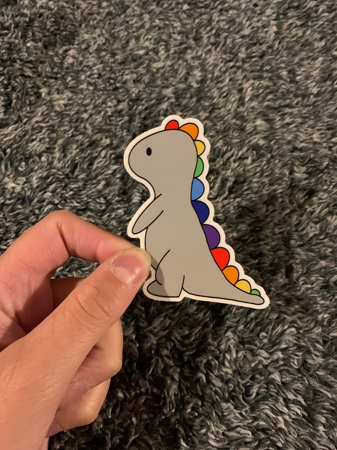 Rainbow Pride Dinosaur Sticker - Etsy