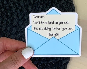 Reminder Sticker Dear Me, Self Love Sticker With Quote, Inspirational ...
