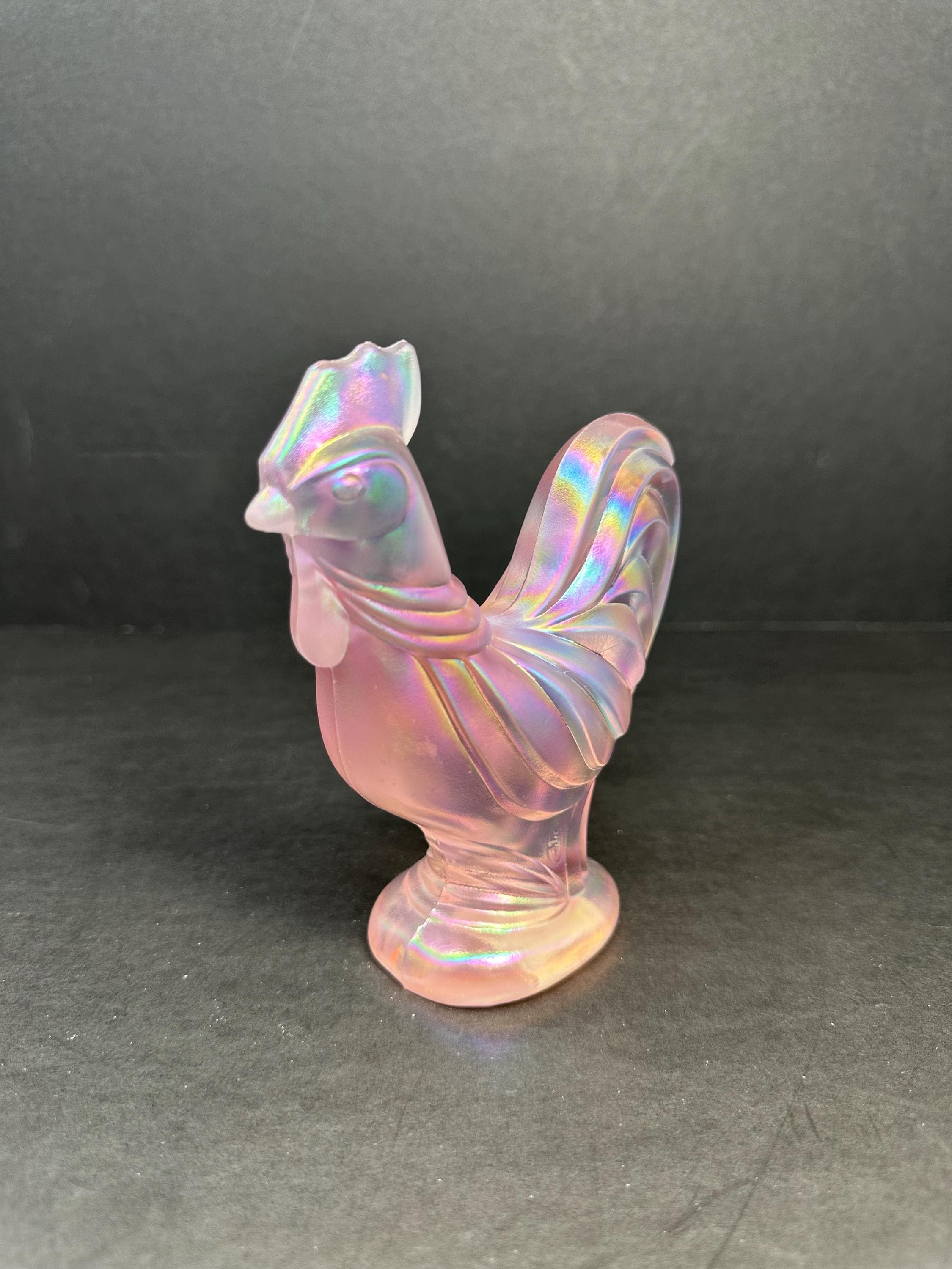 Rare Fenton Champagne Satin Iridized Rooster 5292-PQ | 1997-1999 ...