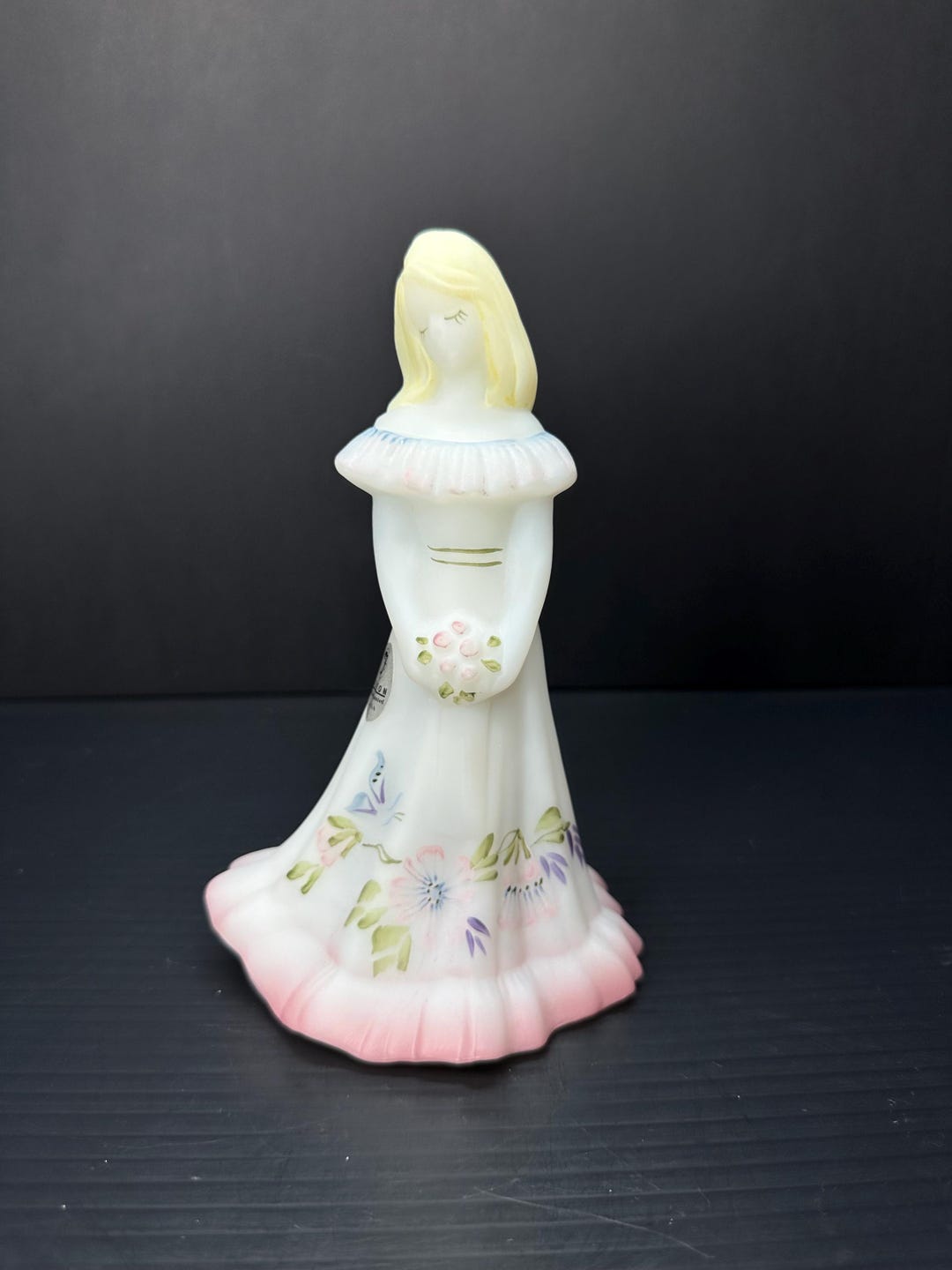 Fenton Glass Shelley Fenton Bridesmaid Figurine Opal Satin Limited ...