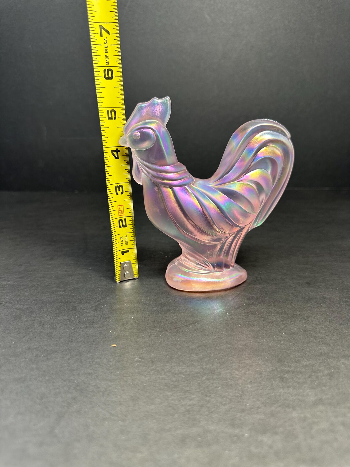 Rare Fenton Champagne Satin Iridized Rooster 5292-PQ | 1997-1999 ...