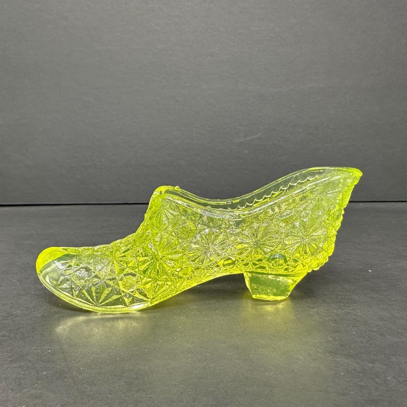Vintage Glass Shoe - Etsy