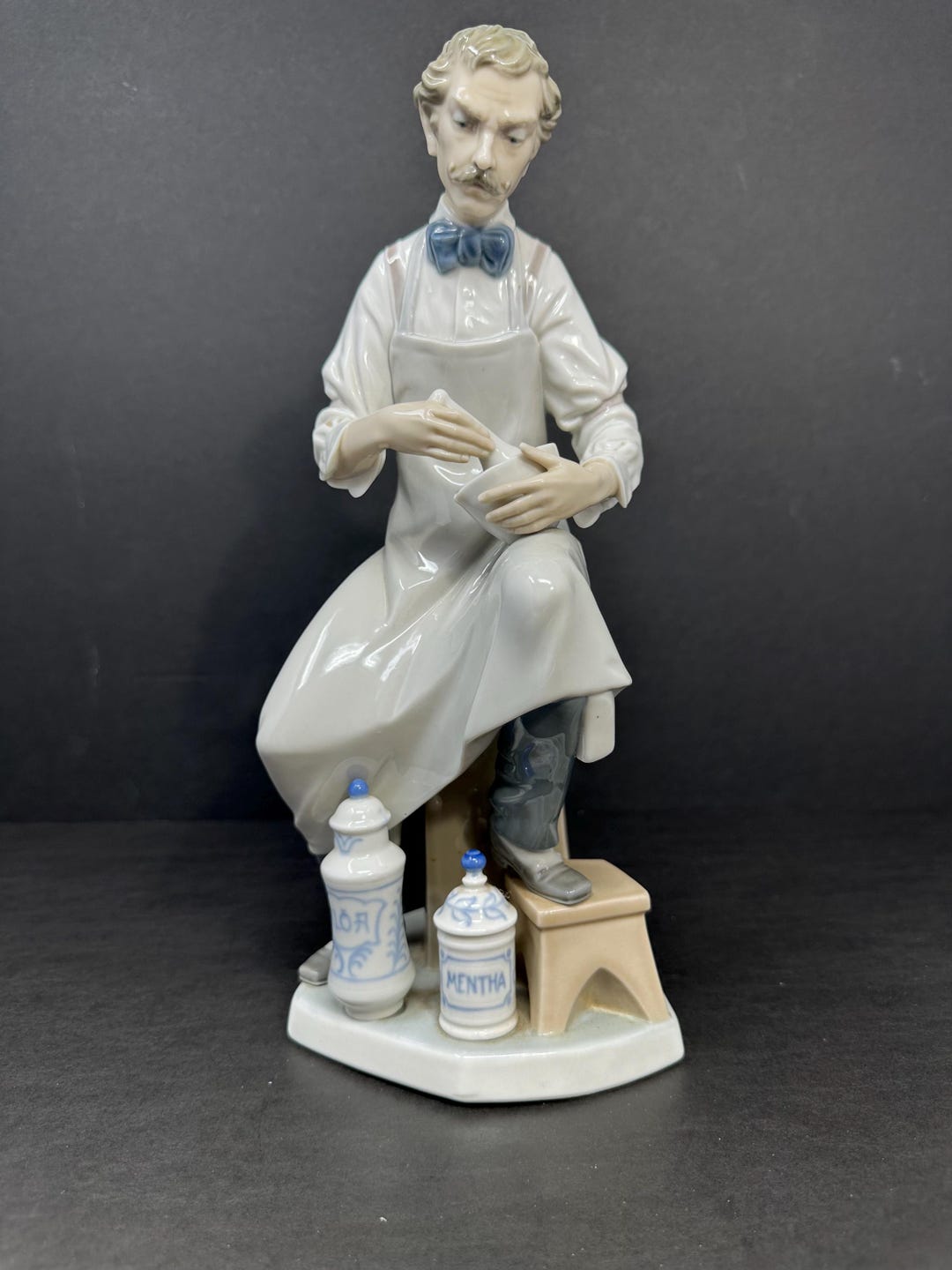 Rare Lladro Pharmacist Figurine Model 4844 | 12” Spanish Porcelain ...