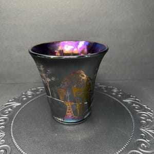 Rare Fenton Connoisseur Collection Black Marigold Sandcarved Giraffe ...