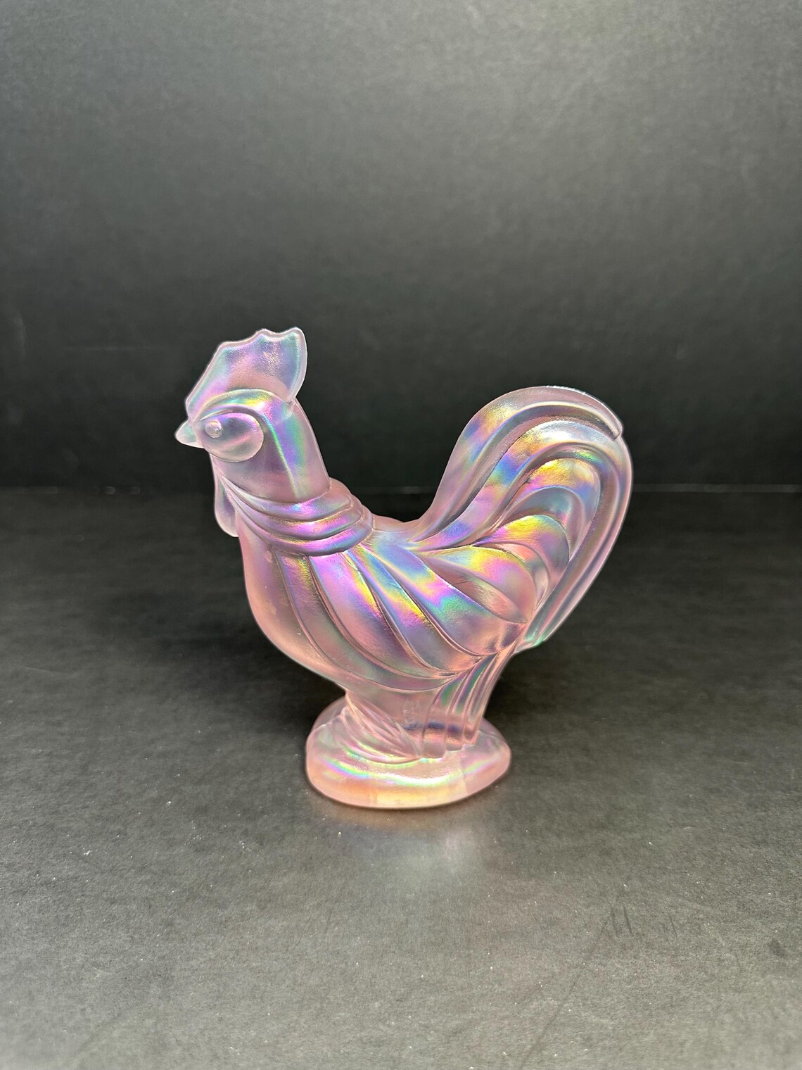 Rare Fenton Champagne Satin Iridized Rooster 5292-PQ | 1997-1999 ...