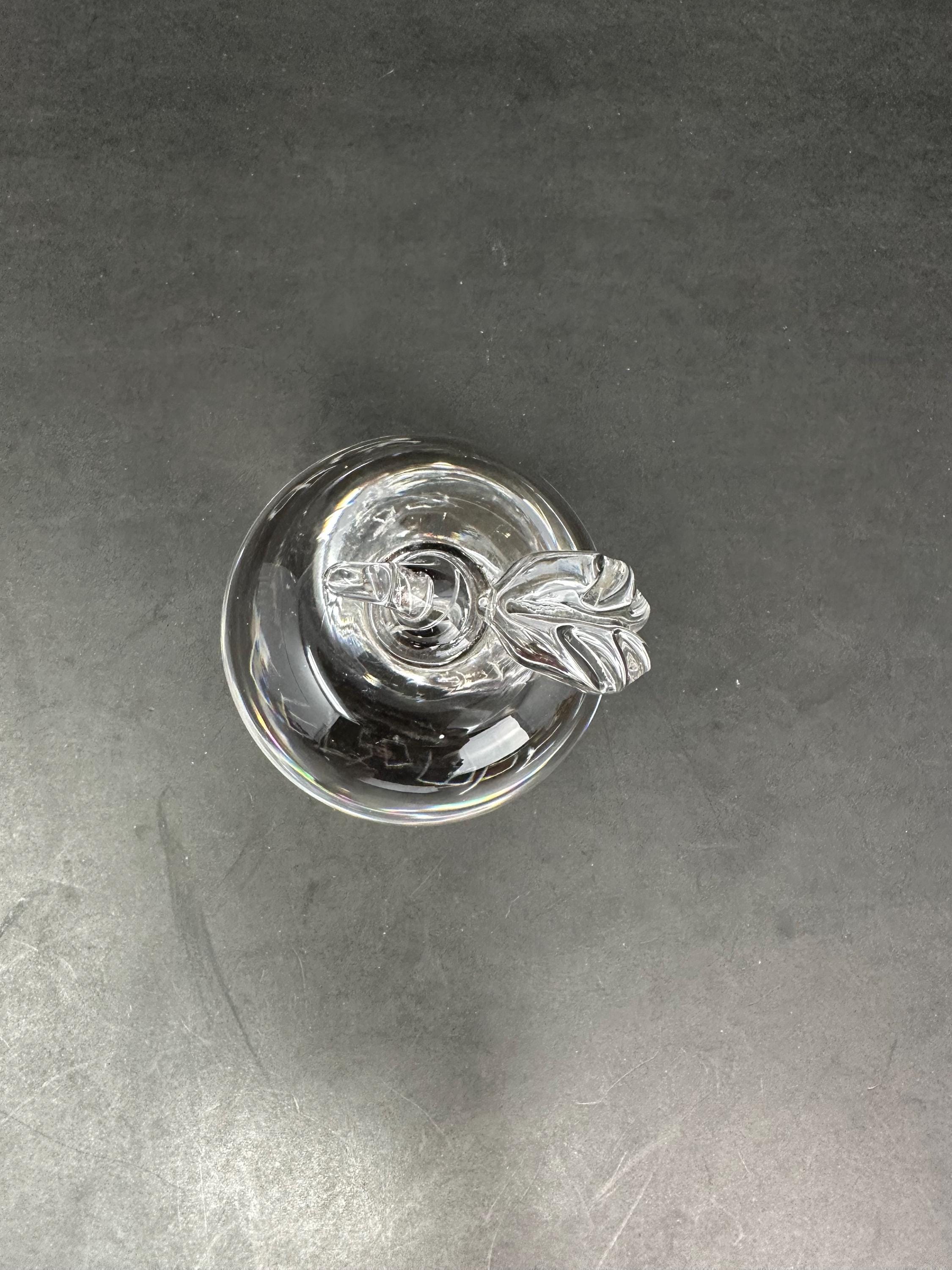 Vintage Celso Lopez Controlled Bubble Apple Glass Paperweight | Signed ...