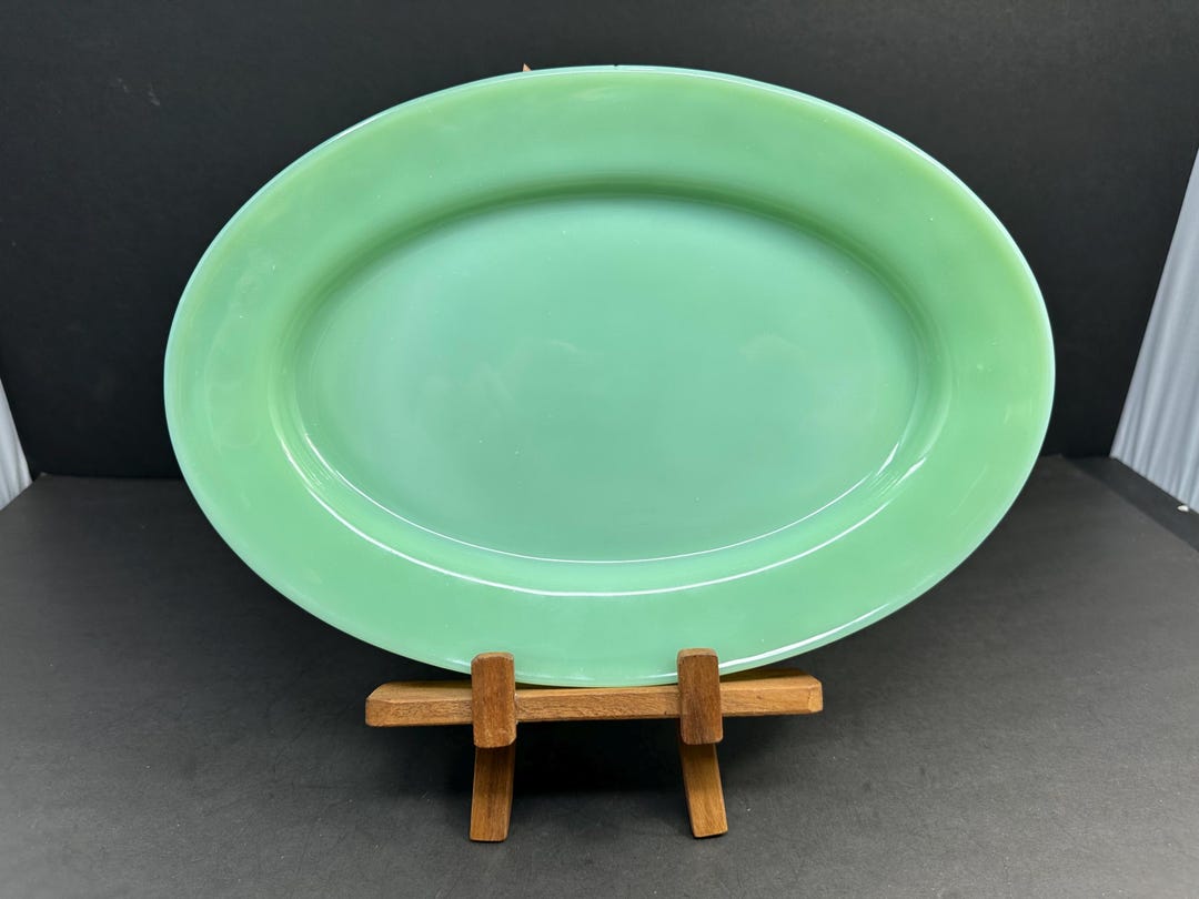 Rare Fire King Jadeite Restaurant Ware Platter G308 – 11.5” Oval ...