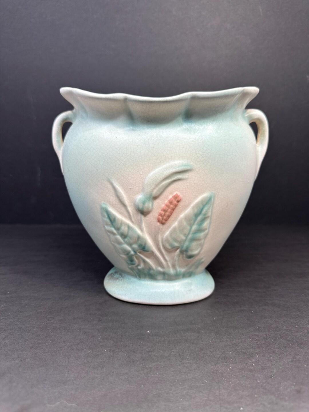 Hull Pottery Calla Lily Vase 1930s Jack in the Pulpit Design Vintage 7. ...