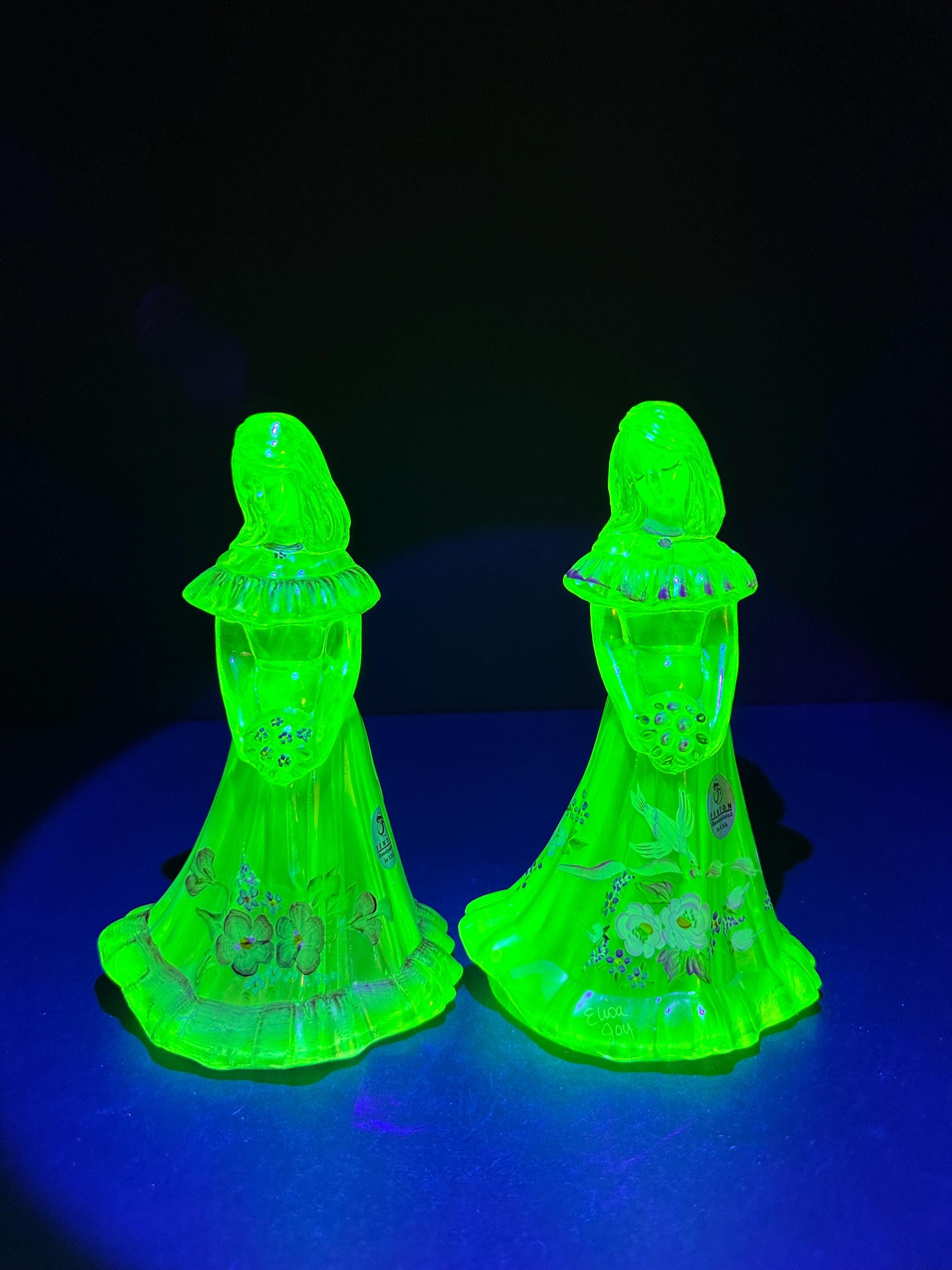 Extremely Rare Fenton Topaz Opalescent Bridesmaid Pair Limited Edition ...