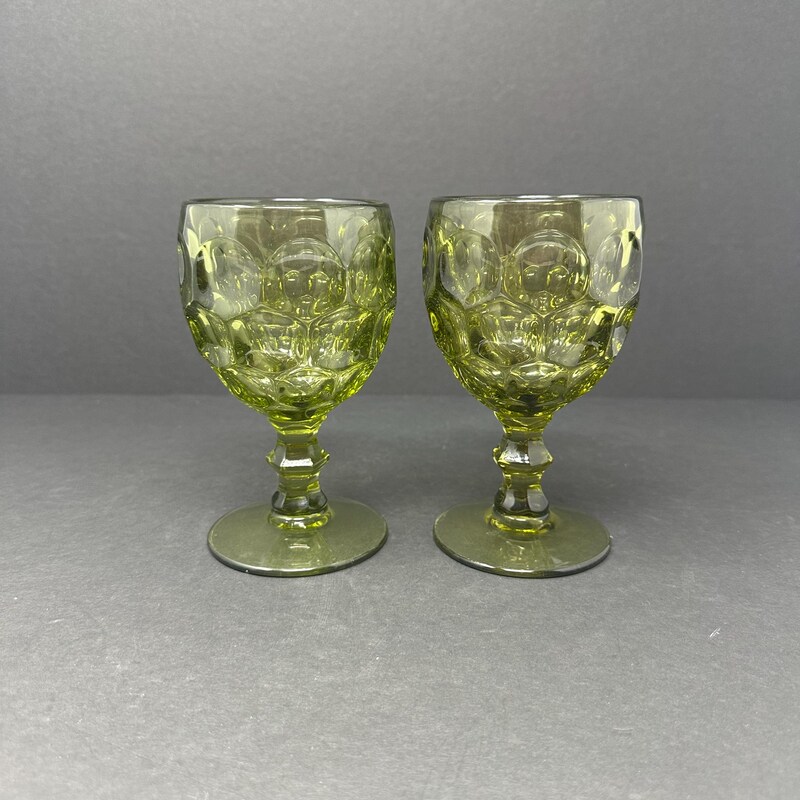 Imperial Green Thumbprint Goblet - Etsy