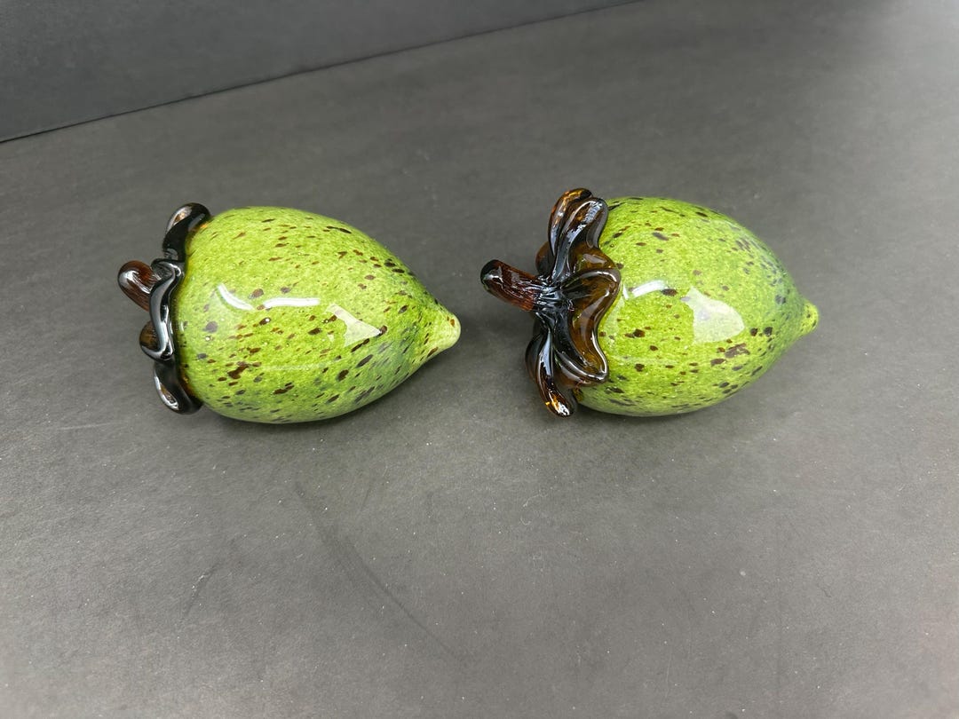 Pair of Hand-blown Glass Acorns Stunning Vintage Glass Decor in Rich ...